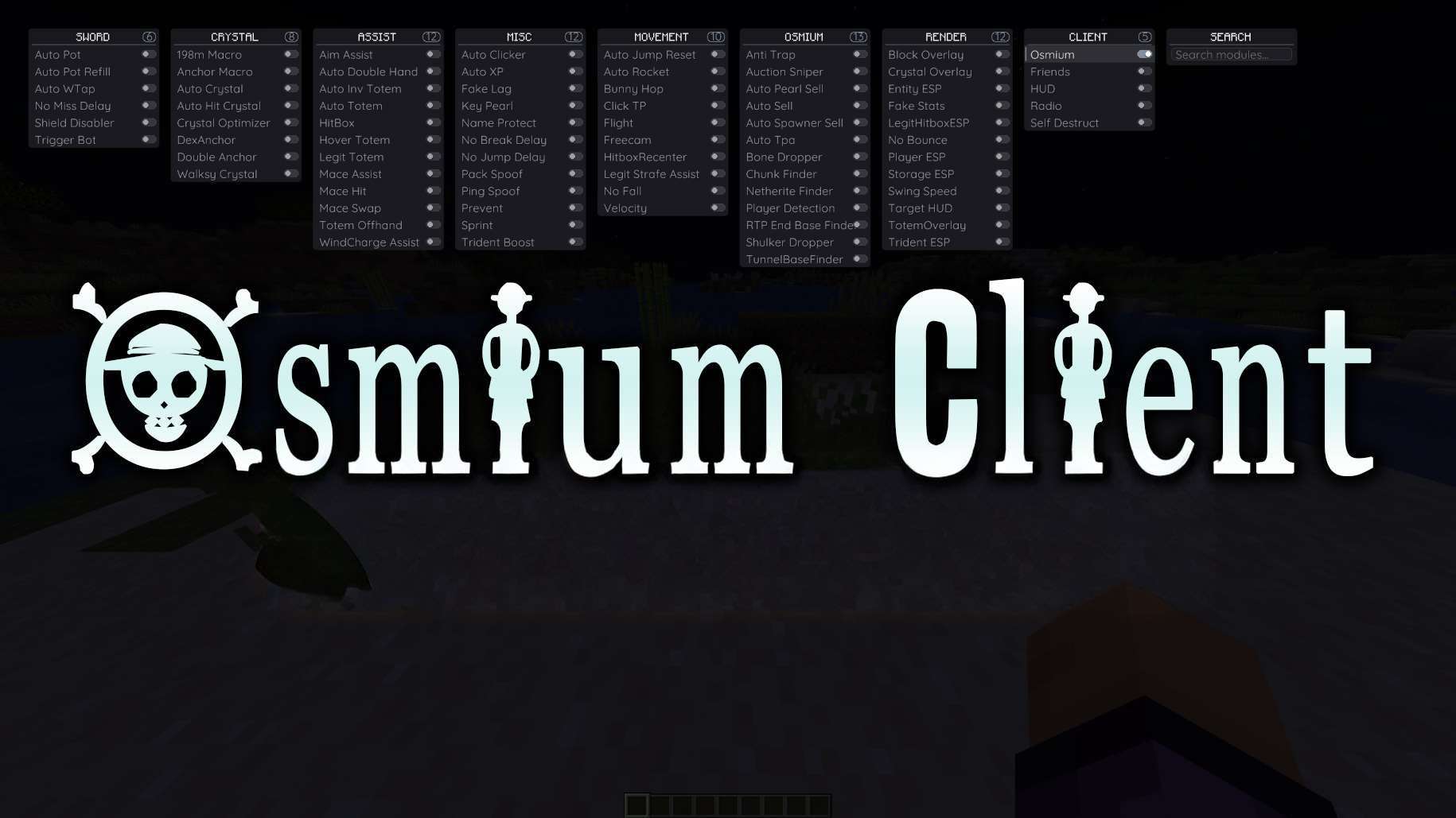 Osmium Client 1.21.1, 1.21 / Читы для Minecraft / Mods Minecraft